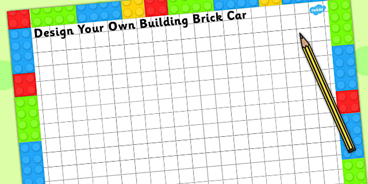 Design Your Own Building Brick Car Sheet | Science Craft