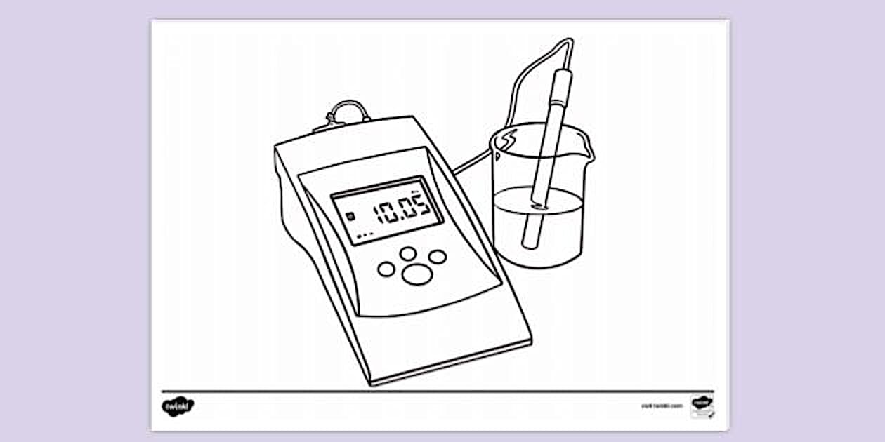 Ph Meter Probe Colouring Sheet | Colouring Sheets - Twinkl