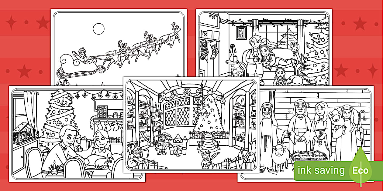 Christmas Placemat Colouring (teacher made) - Twinkl