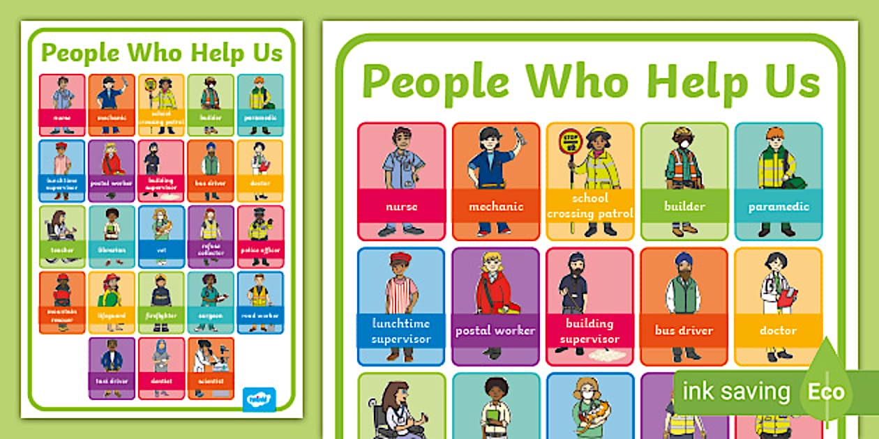 Community Helpers Images I Vocabulary Poster (teacher made)