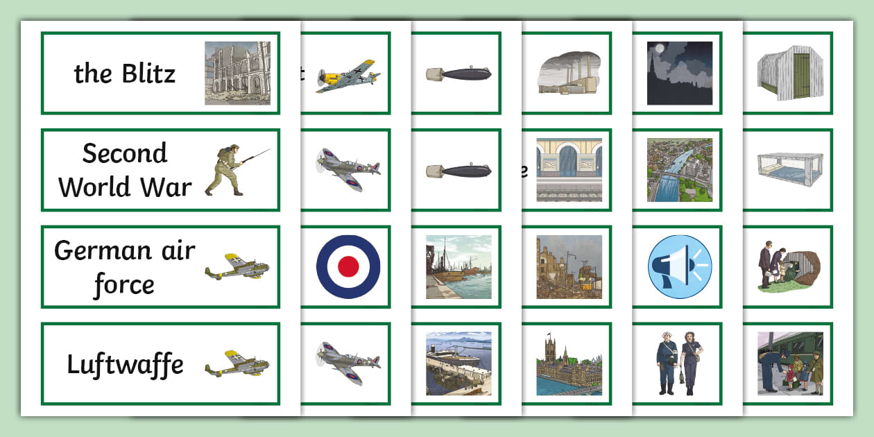 The Blitz Word Cards - KS2 - History - Second World War