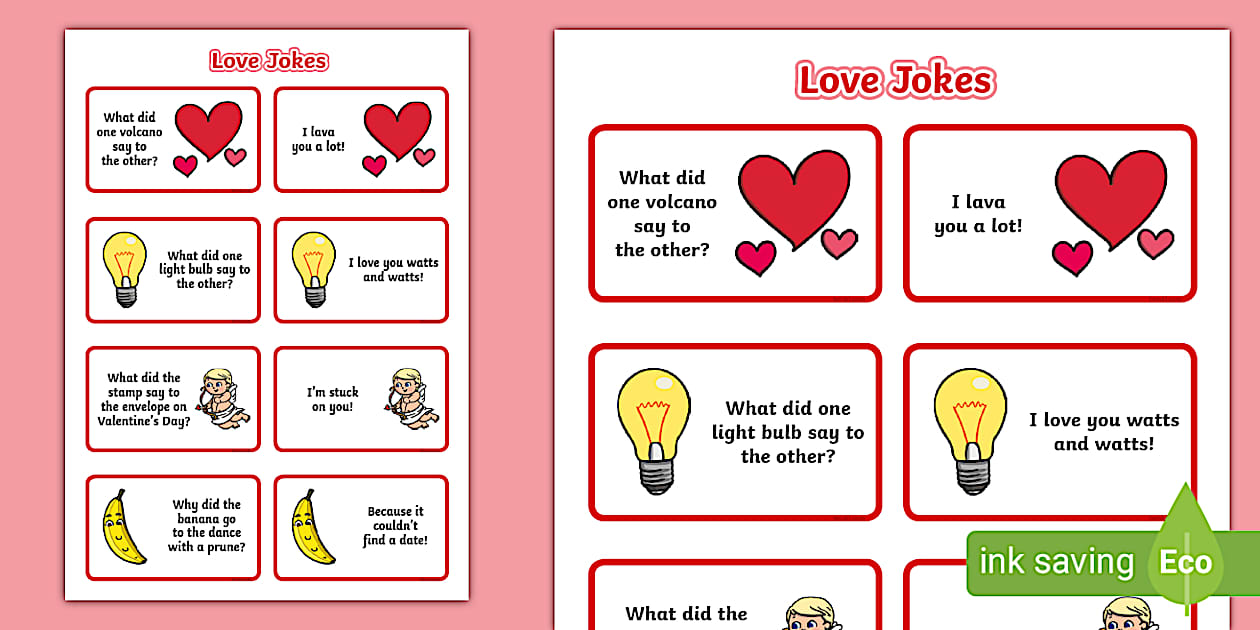 Jokes About Love Matching Cards | International Joke Day