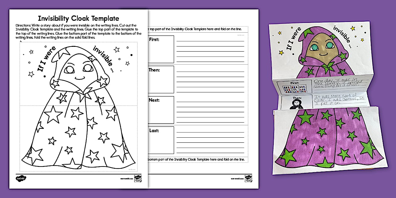 If I Had an Invisibility Cloak Narrative Writing Craft for K-2nd Grade