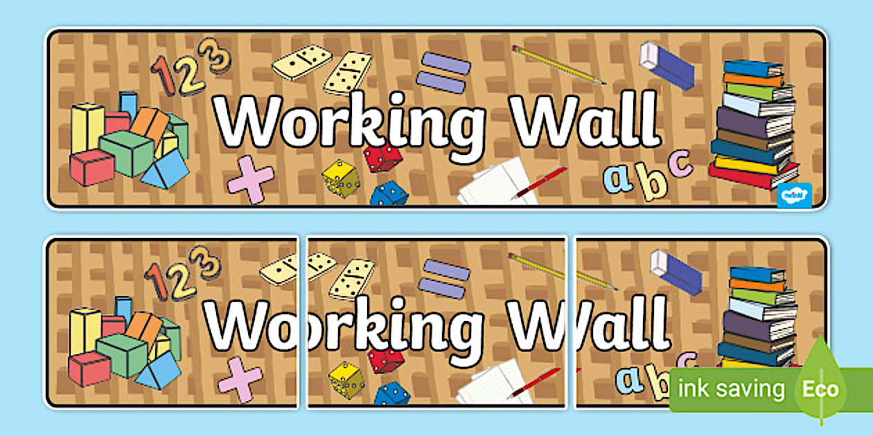 👉 Neutral-Themed Working Wall Display Banner - Twinkl