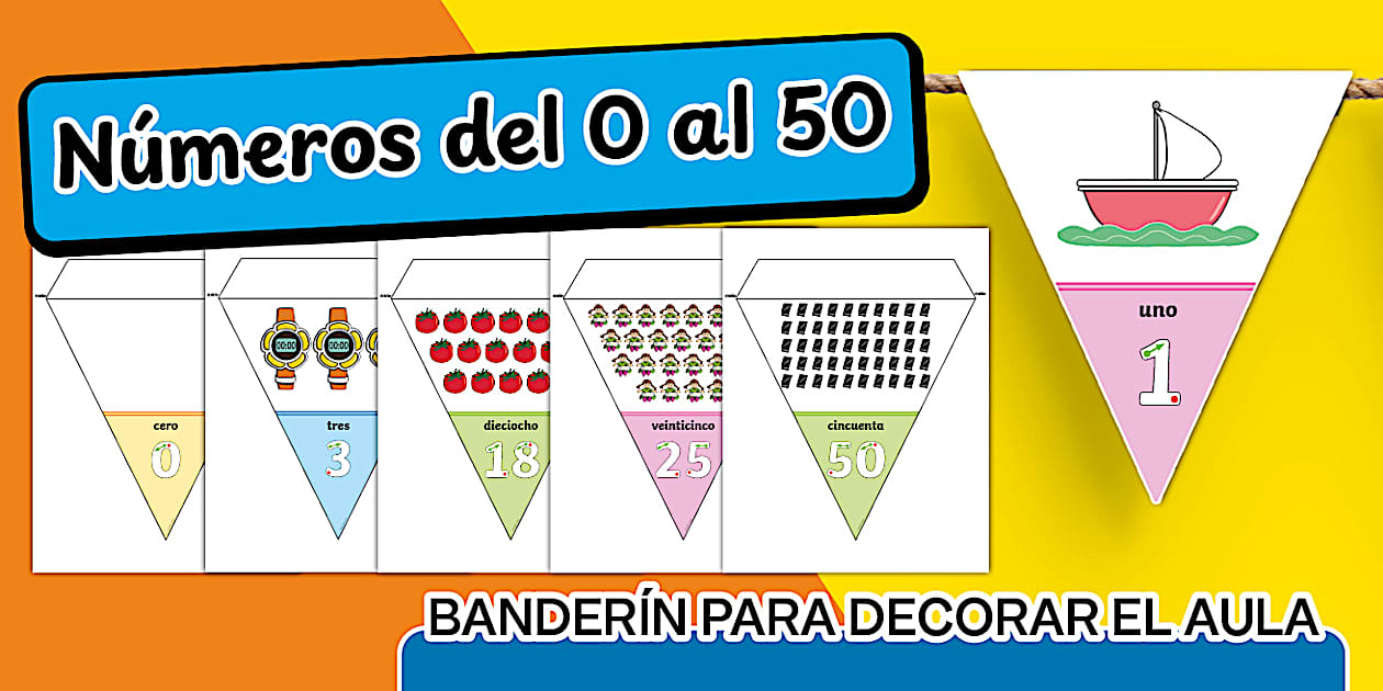 Banderín: Números del 0 al 50