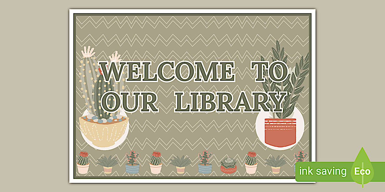 Succulents-Themed Library Display Poster (Teacher-Made)