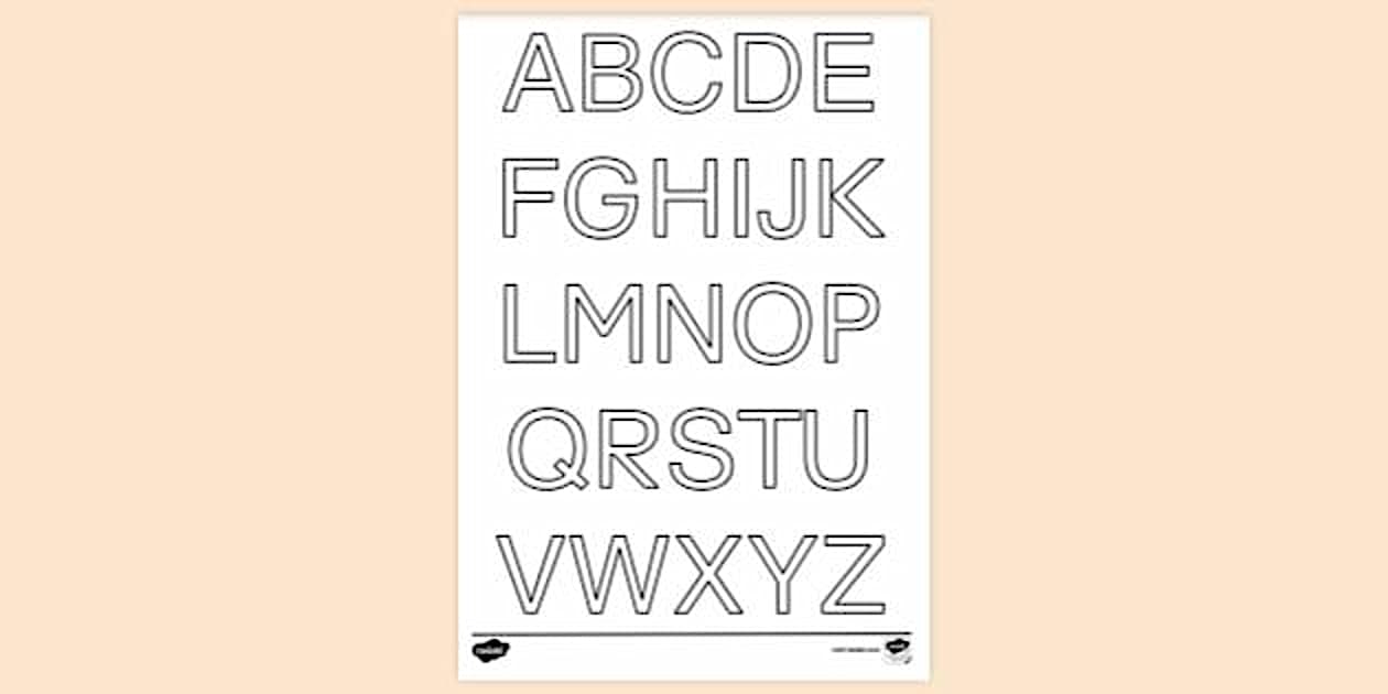 Free Printable ABC Colouring Page | Colouring Sheets