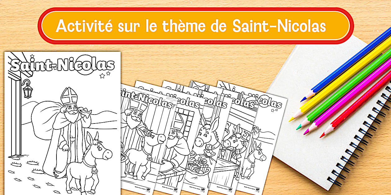 Saint-Nicolas - Feuilles de coloriage