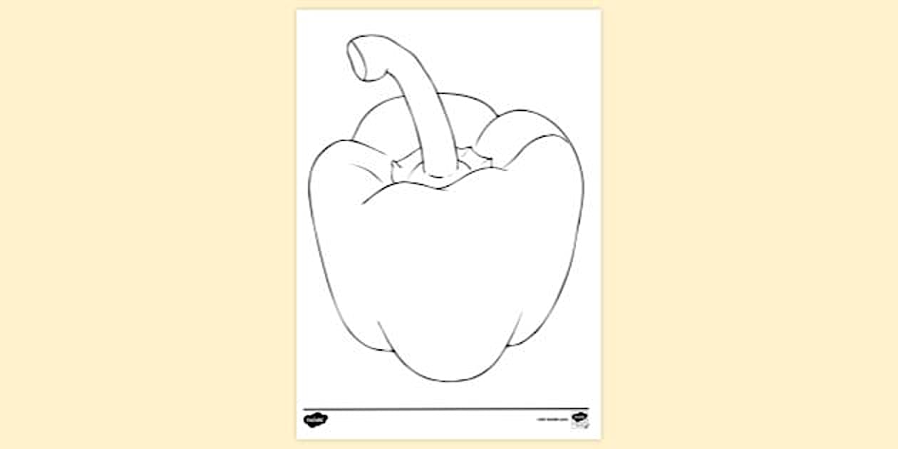 Pepper Colouring Page - KS1 Resources (Teacher-Made)