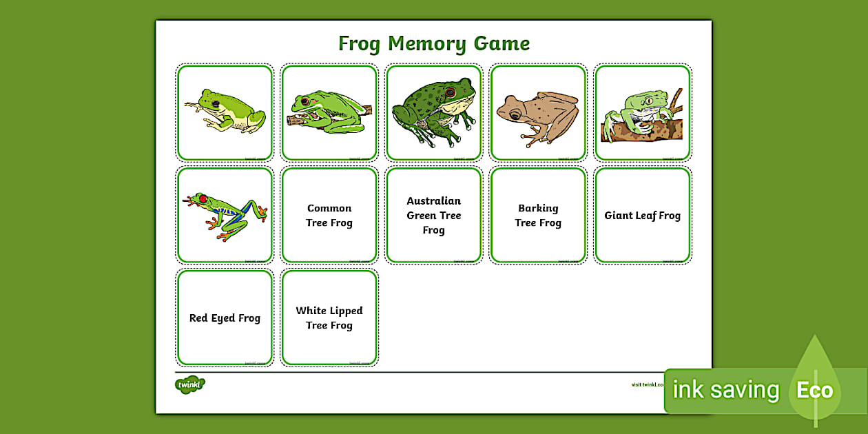 Frog Memory Game (teacher made) - Twinkl