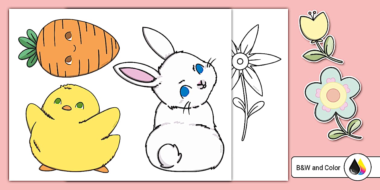 Easter Cutouts (teacher made) - Twinkl