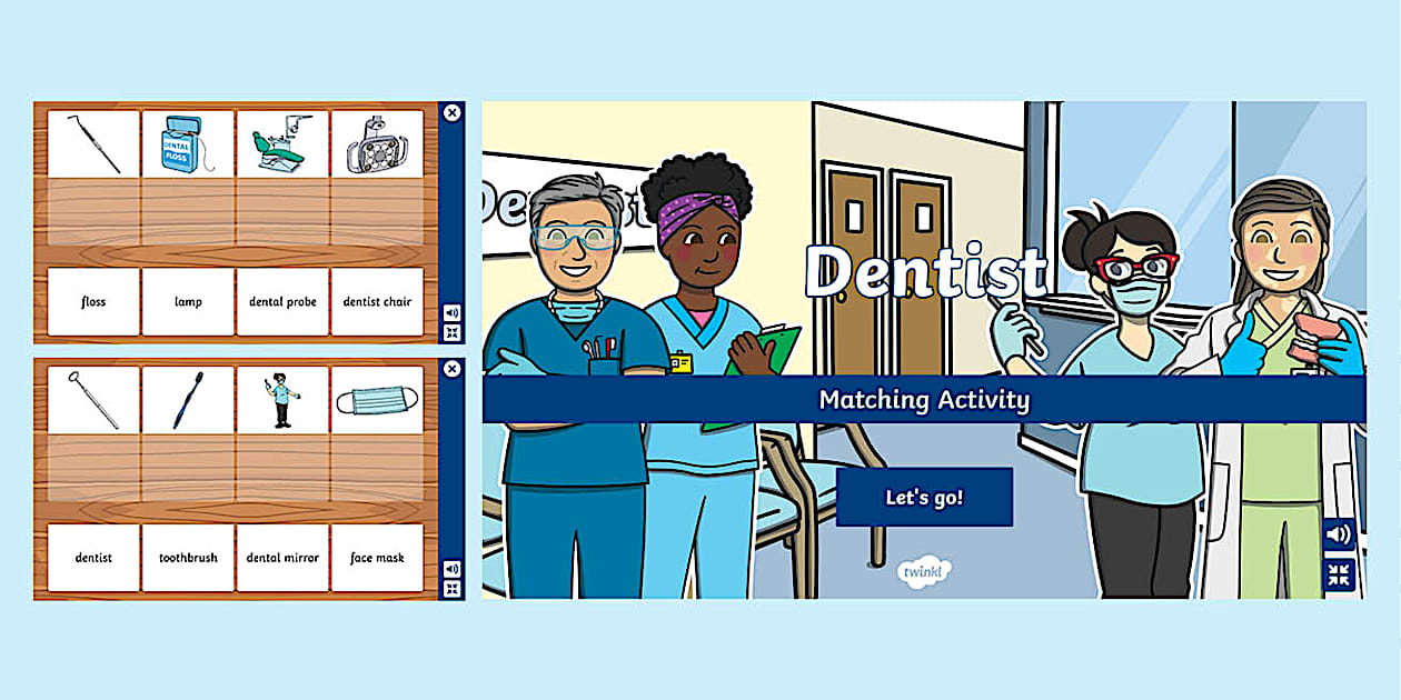 Dentist Interactive Matching Game (teacher made) - Twinkl