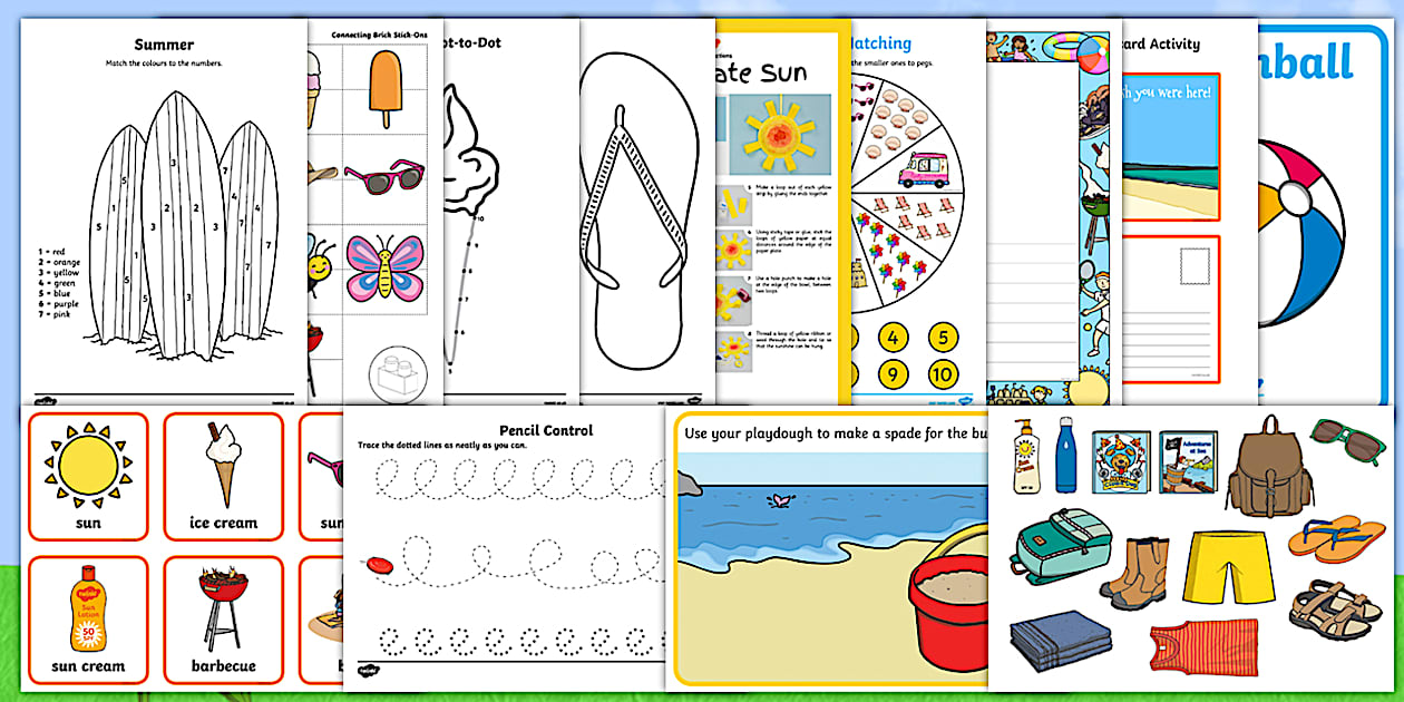 EYFS Summer Worksheets for Kids - Activity Pack - Twinkl