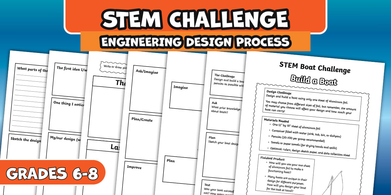 STEM Build a Boat Challenge for 6th-8th Grade - Twinkl