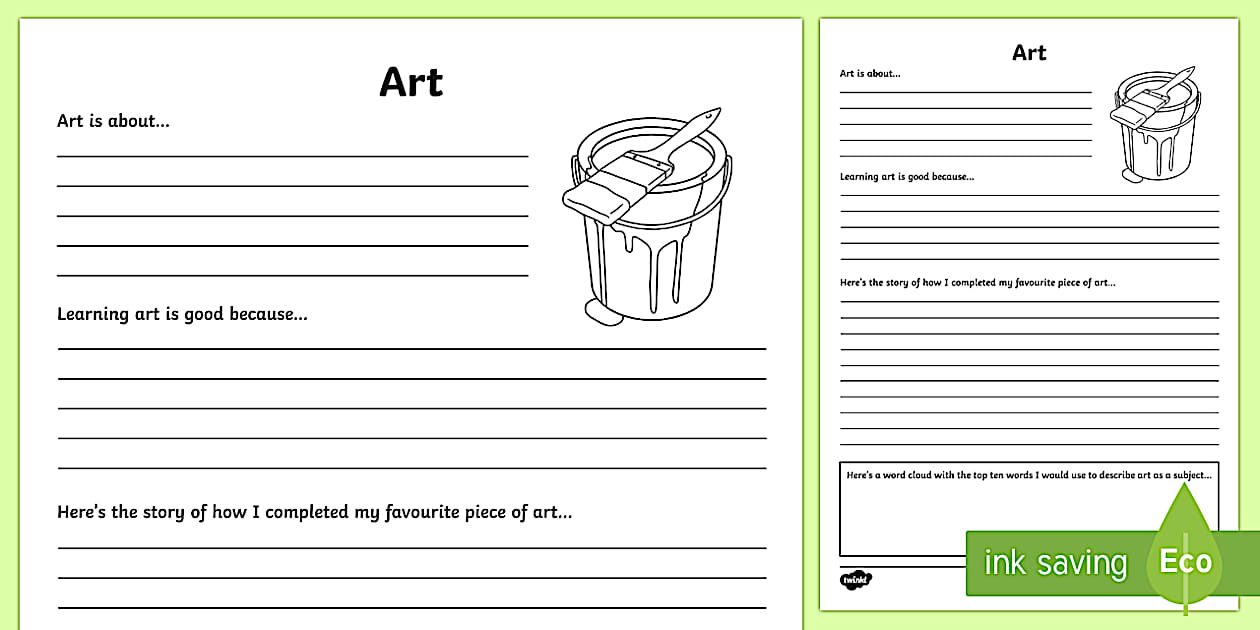 Editable Art Reflection Writing Template - Twinkl