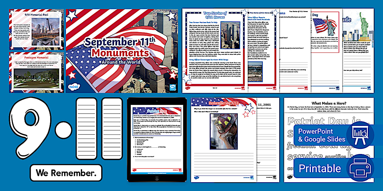 Patriot Day Activity Pack for 3rd-5th Grade (Teacher-Made)