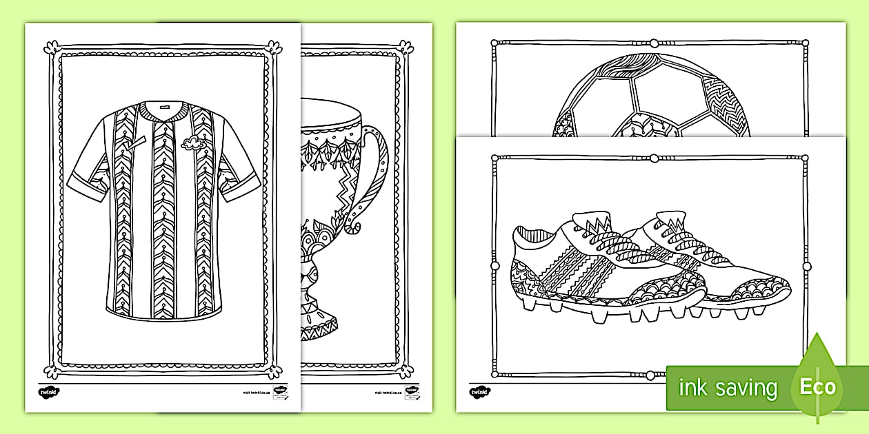 Football Mindfulness Colouring Pages English/Afrikaans