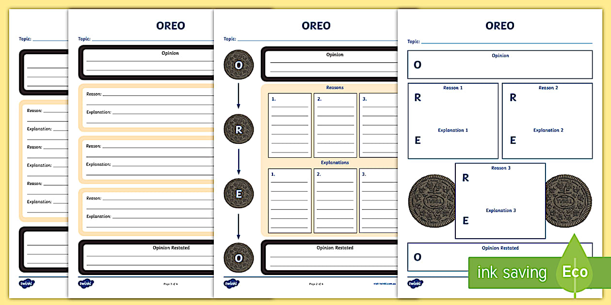 OREO Persuasive Writing Graphic Organiser | Twinkl - Twinkl