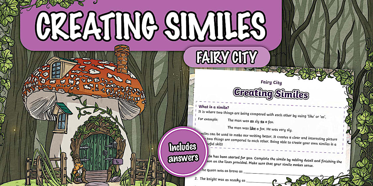 IP English Fairy City: Creating Similes Activity