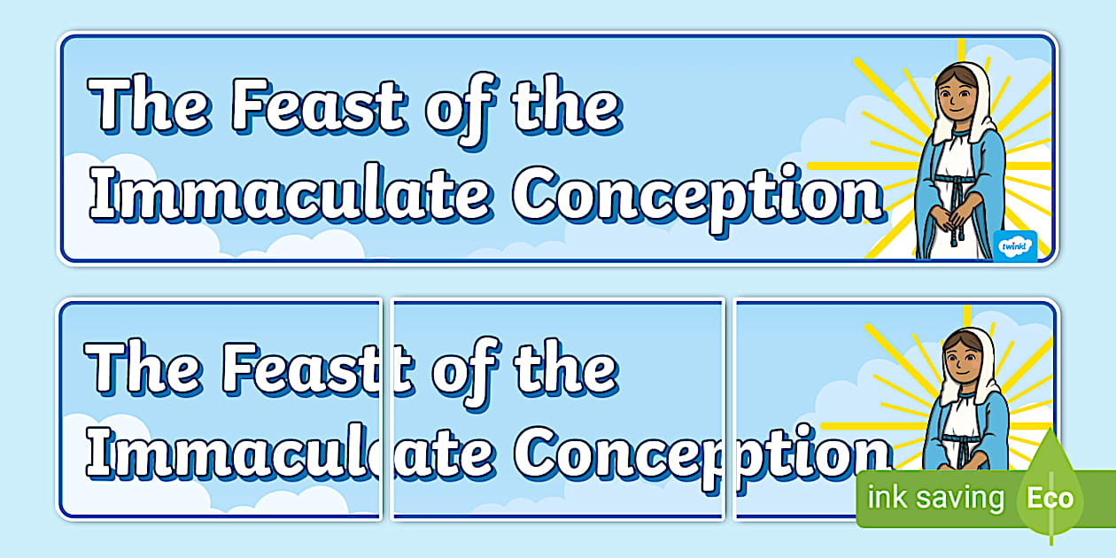 Feast of the Immaculate Conception Banner (teacher made)