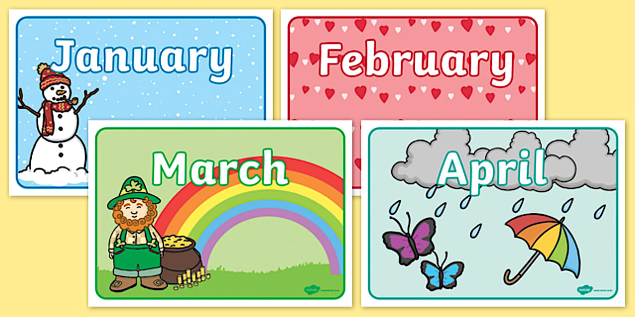 👉 Months of the Year Display Posters (teacher made)