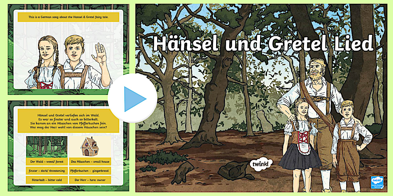 Hansel and Gretel Song - PowerPoint - German (teacher made)