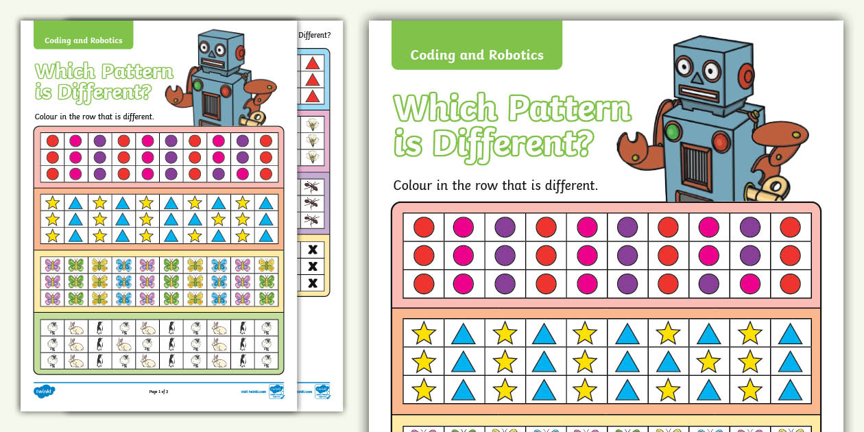 Robotics And Coding Patterns Which One Is Different