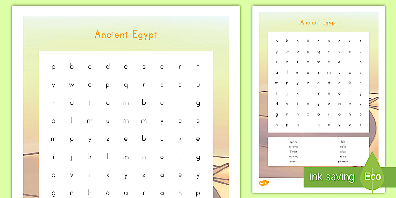 Ancient Egypt Word Search (teacher made) - Twinkl
