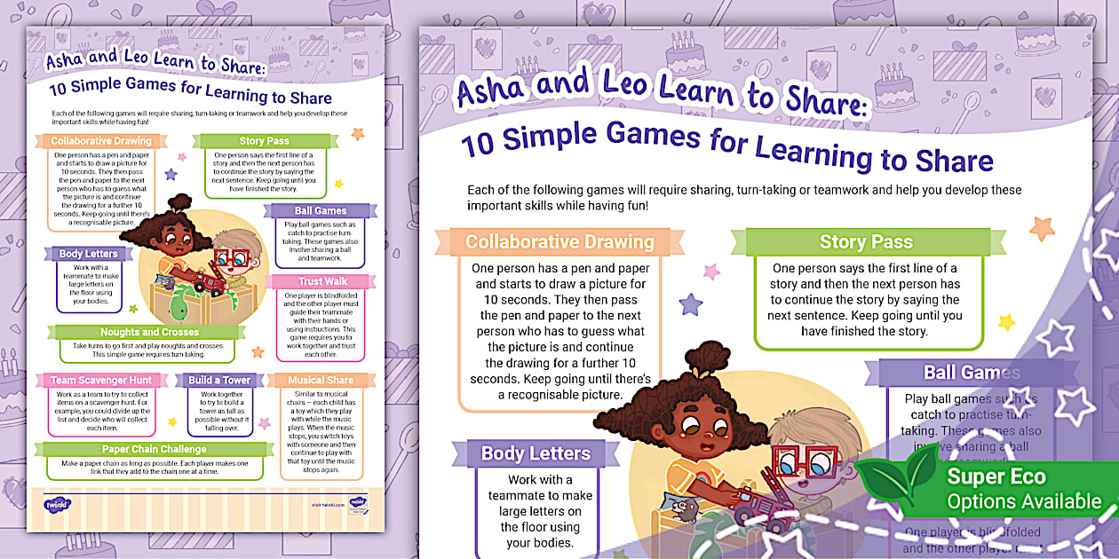 10 Games for Learning to Share | Parent Life Skills Activity