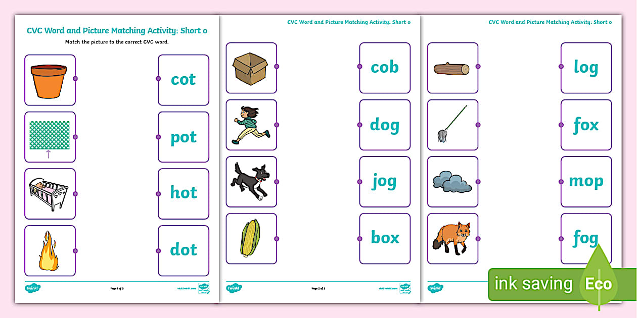 Short 'o' CVC words - Twinkl Phonics (teacher made) - Twinkl