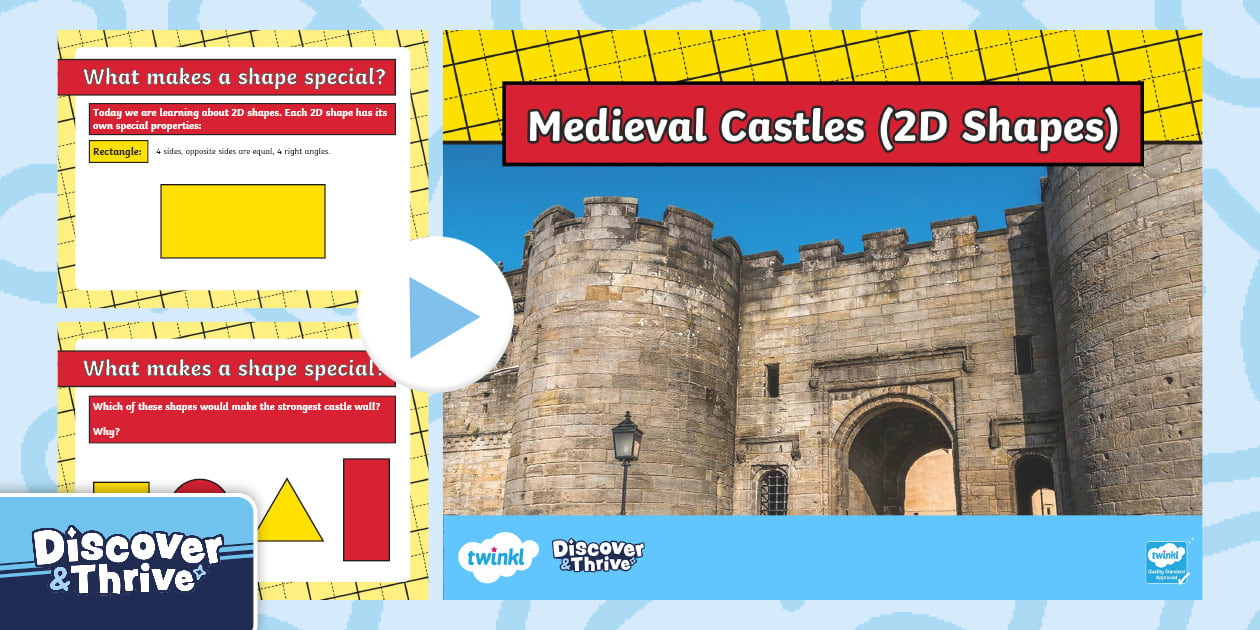 Medieval Castles (2D Shapes) Powerpoint - Twinkl
