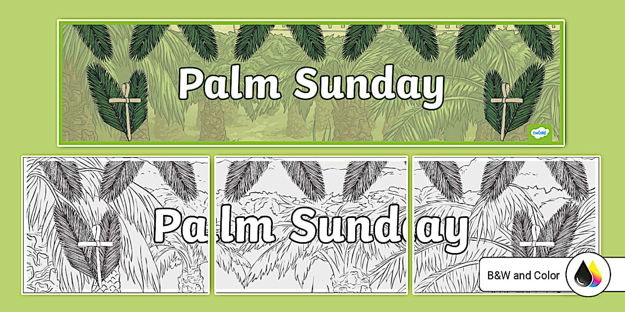 Palm Sunday Design Banner for Bulletin Boards | Twinkl USA