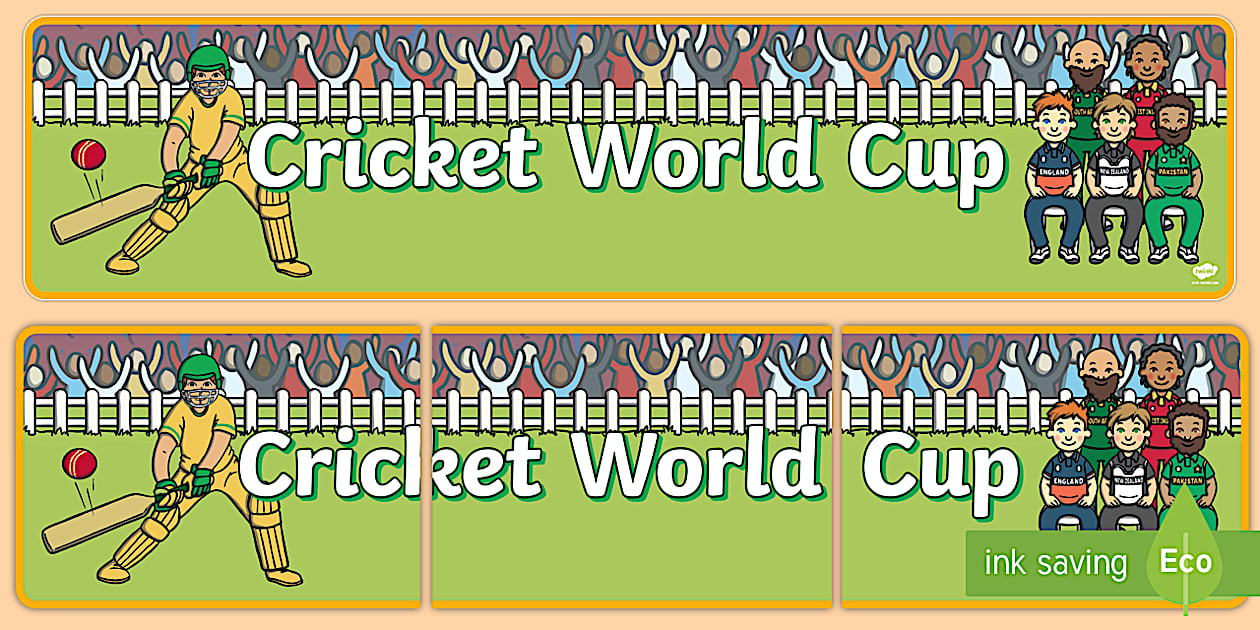 Cursive Cricket World Cup Display Banner (teacher made)