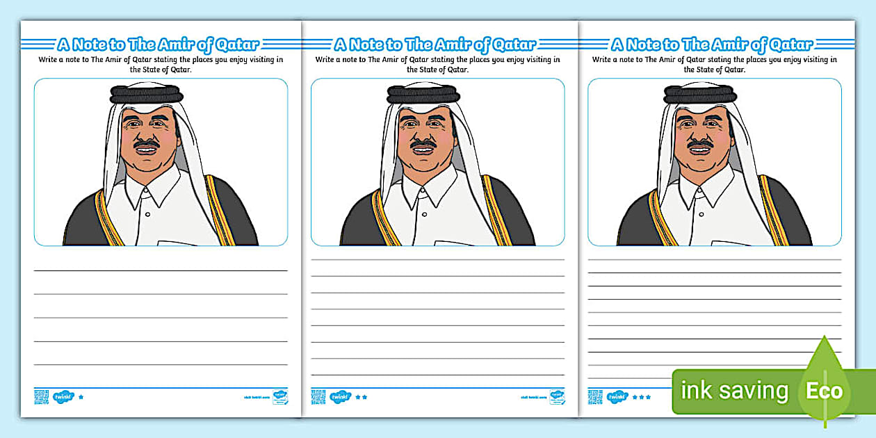 A Note to the Amir of Qatar (teacher made) - Twinkl