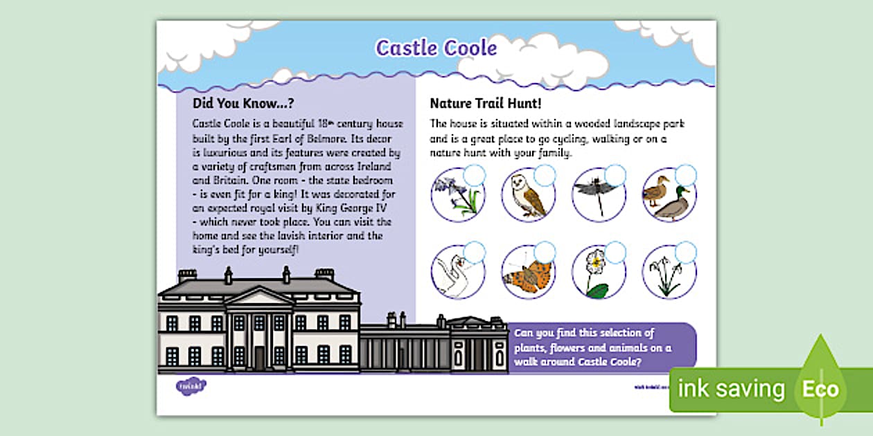 Castle Coole Fact File and Nature Trail - Twinkl