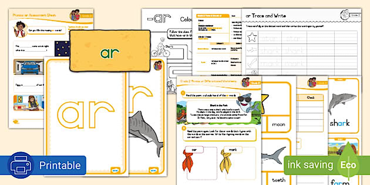 Grade 2 Phonics Pack -ar (teacher made) - Twinkl