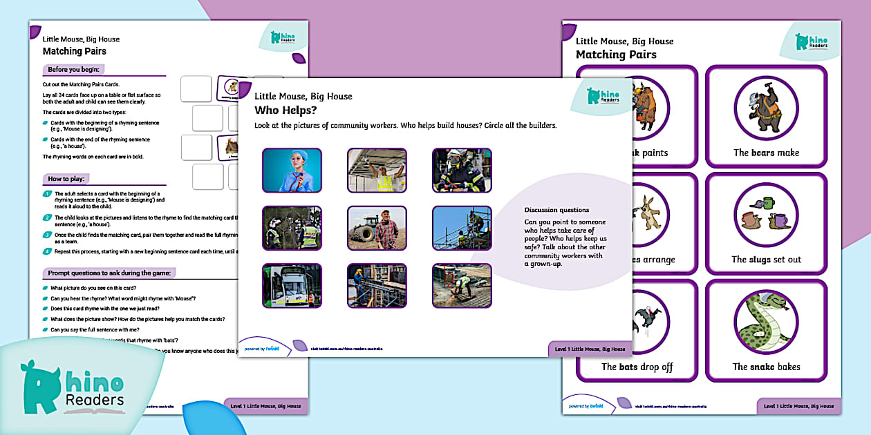 Level 1 Little Mouse, Big House Activities (teacher made)