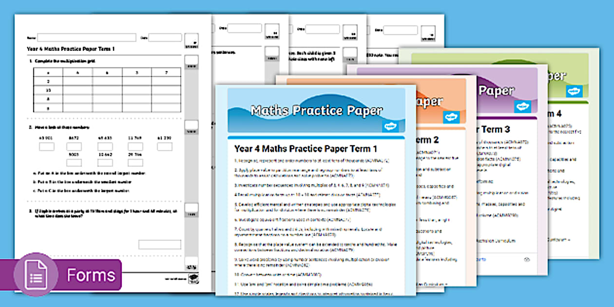 Year 4 Maths Practice Papers Pack | Twinkl (teacher made)