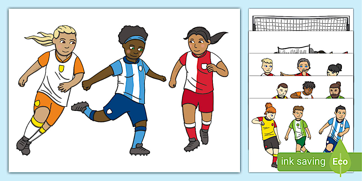 Footballer Stick Puppets (teacher made) - Twinkl