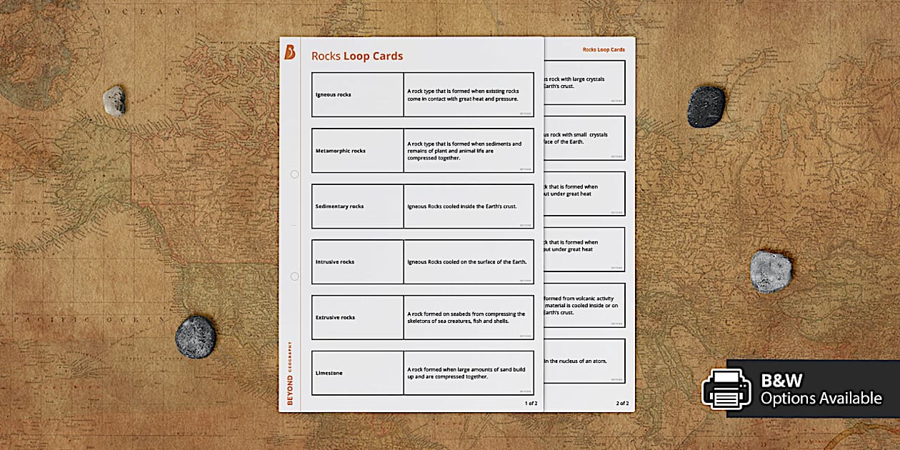 Rocks Loop Cards | Junior Cycle (teacher made) - Twinkl