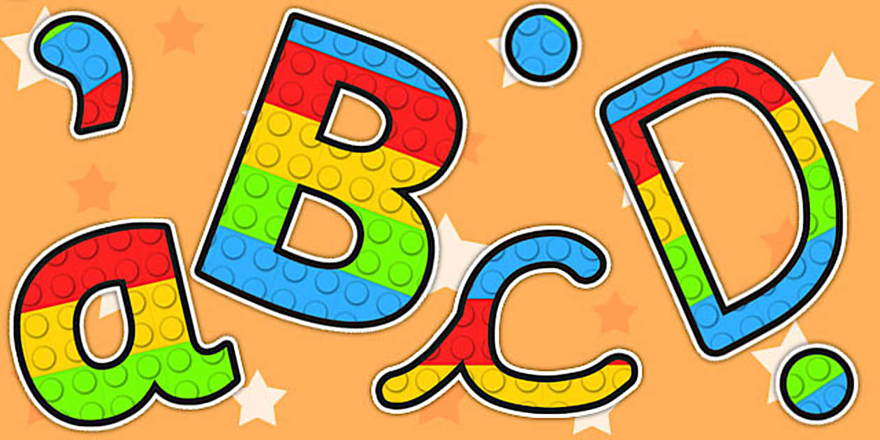 Building Brick Themed Display Lettering (Teacher-Made)