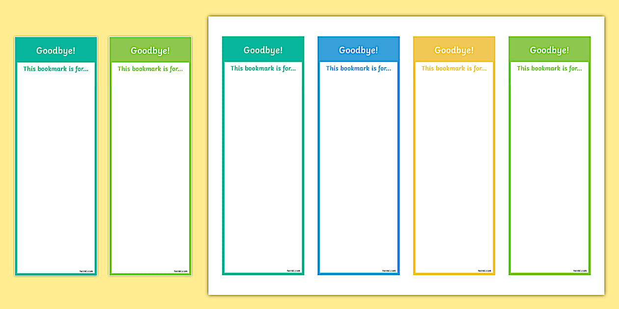 👉 Editable Goodbye Bookmarks for Year 6 Leavers Messages