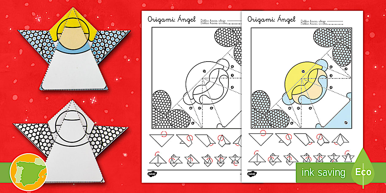Manualidad: Ángel de origami (Hecho por educadores)