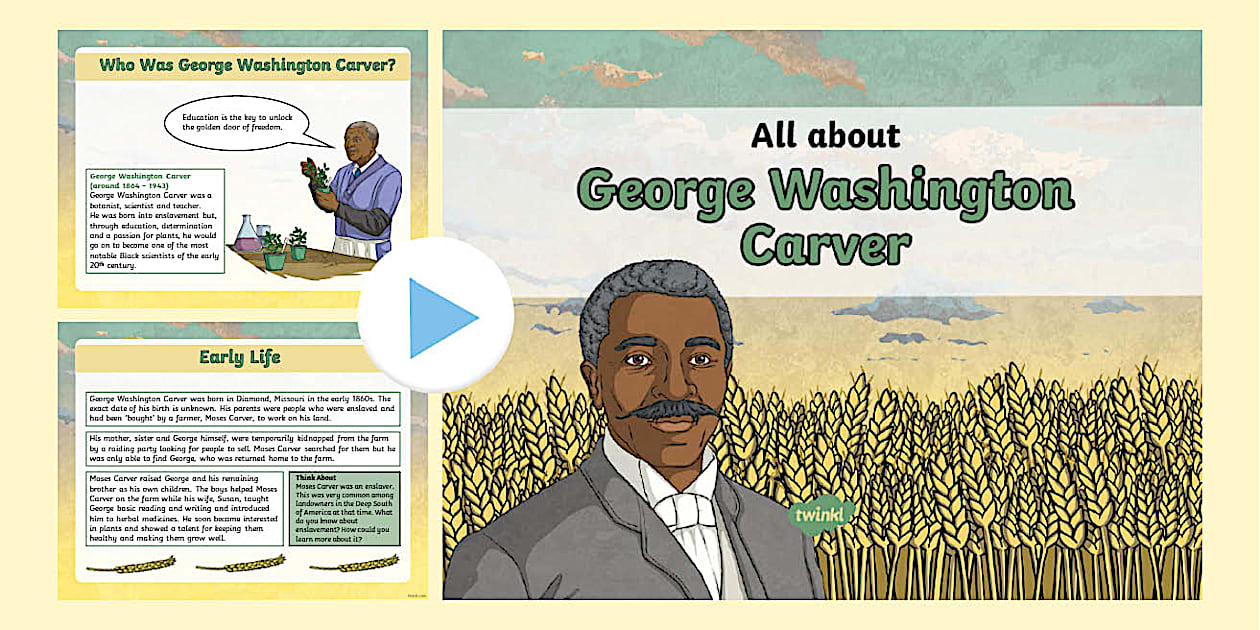 George Washington Carver KS2 Information PowerPoint - Twinkl