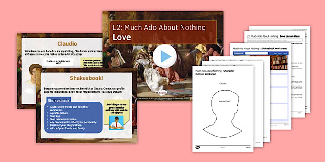 * NEW * Much Ado About Nothing Lesson Pack 2: Love - Twinkl