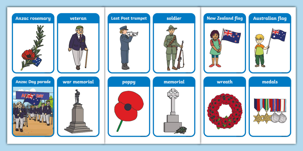 Anzac Day Flashcards (Teacher-Made) - Twinkl