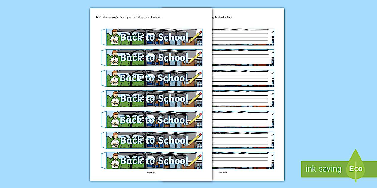 Back to School Paper Chain (teacher made) - Twinkl