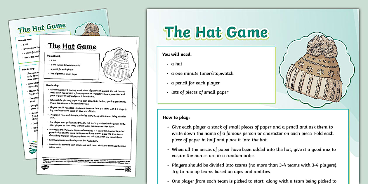 The Name Out of the Hat Game (teacher made) - Twinkl