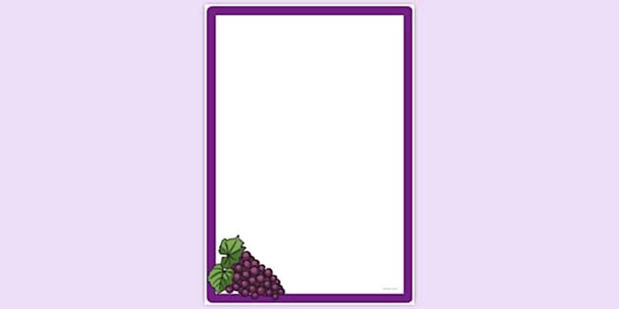 Grapes Page Border | Page Borders | Twinkl (teacher made)
