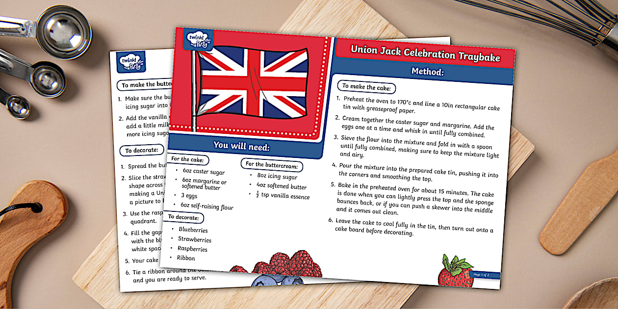 Union Jack Celebration Traybake Recipe | Twinkl Party